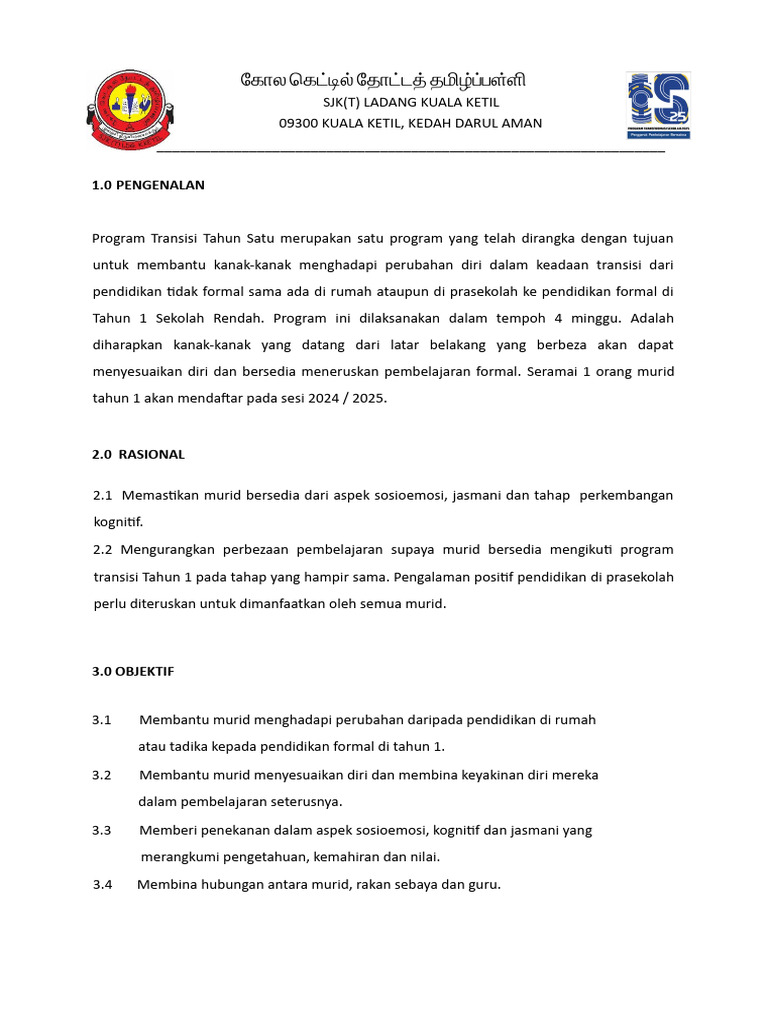 KERTAS KERJA Transisi 2024 | PDF