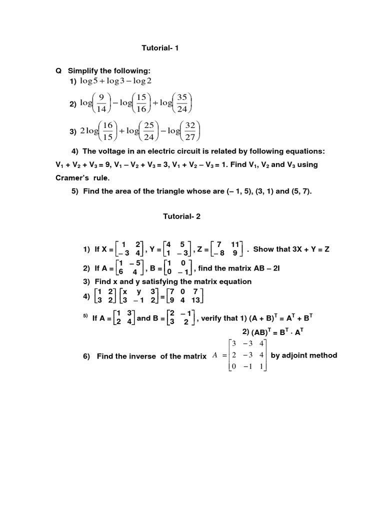 Tutorial 1 To 5 | PDF