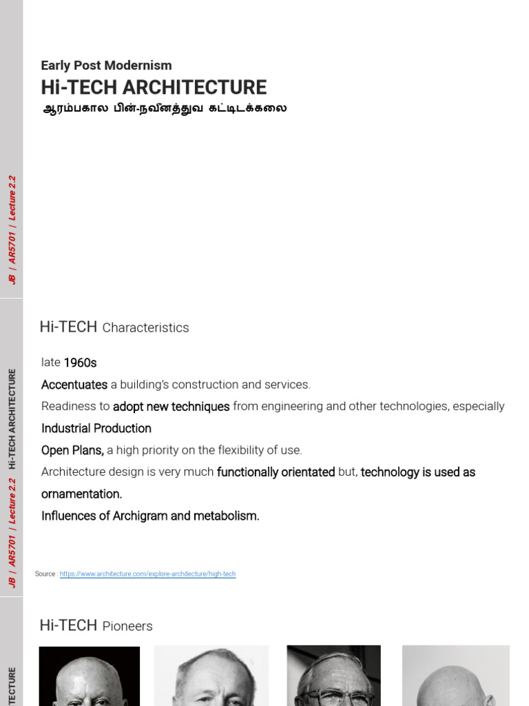 AR5701 LEC 2.2 High TECH Architecture | Download Free PDF | Architectural Design | Architecture