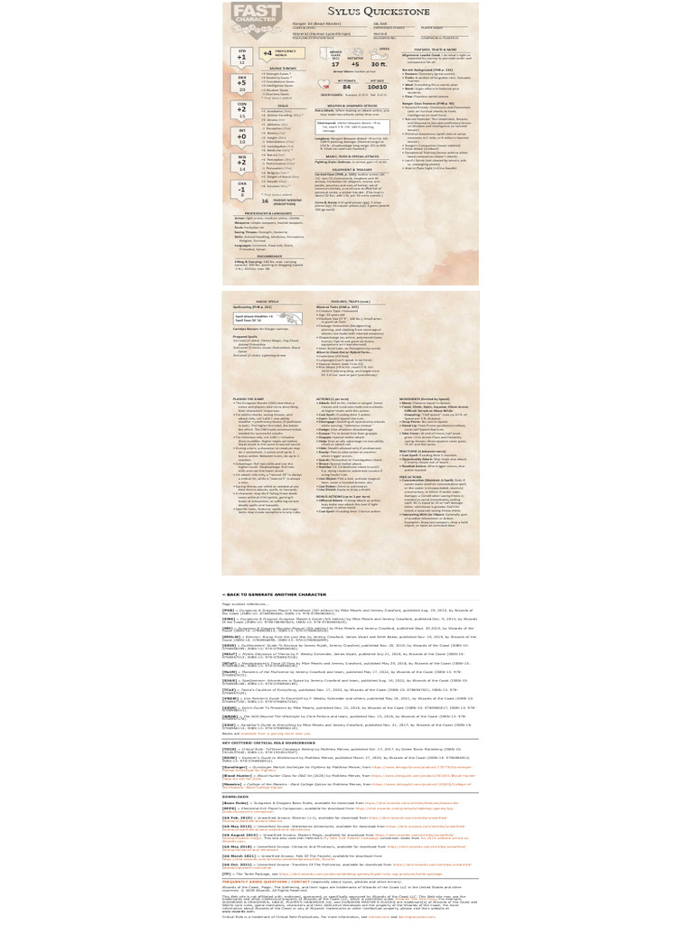 Fast Character - D&D Character Maker - Wererat (Human Lycanthrope ...