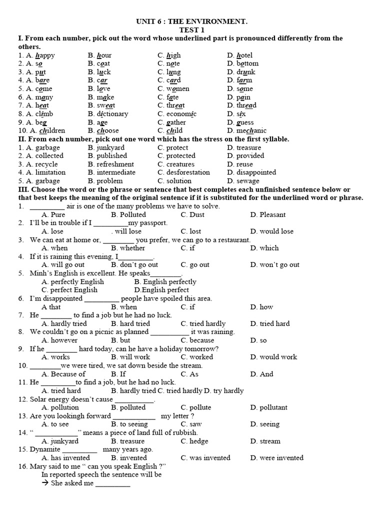 English 9 Unit 6 Test 1 | PDF | Language Arts & Discipline