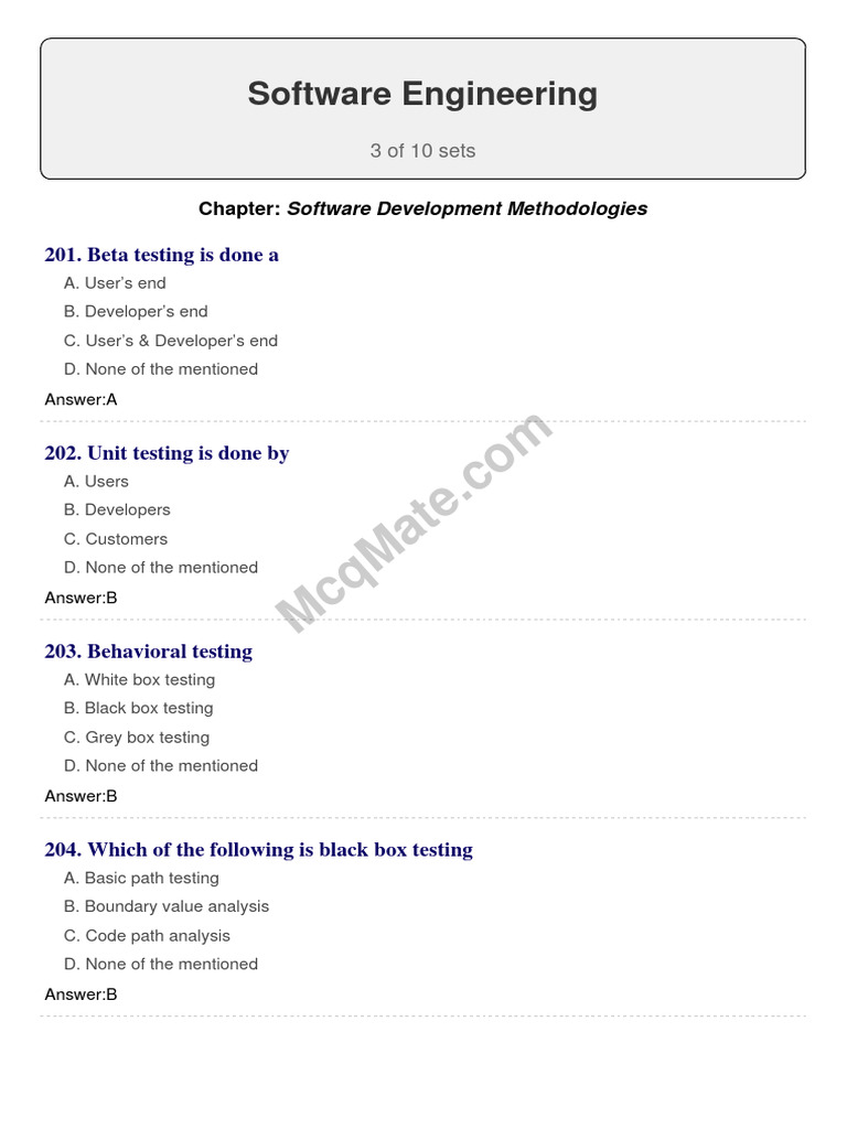 Software-Engineering (Set 3) | PDF | Software Development Process ...