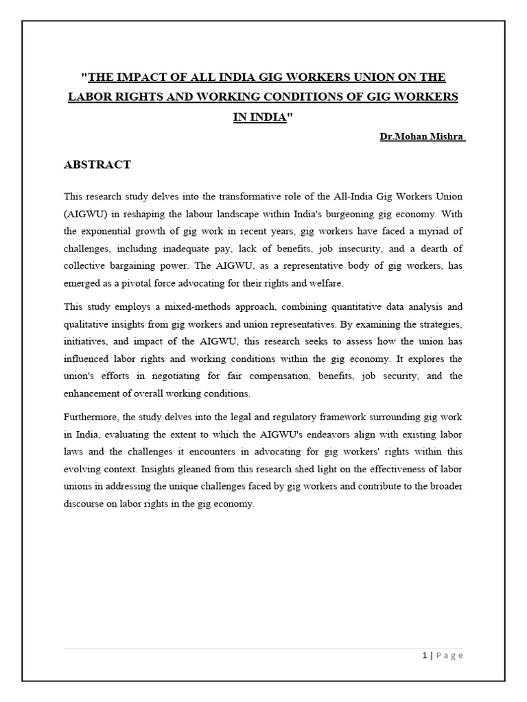 Gig Workers | PDF | Employment | Workforce
