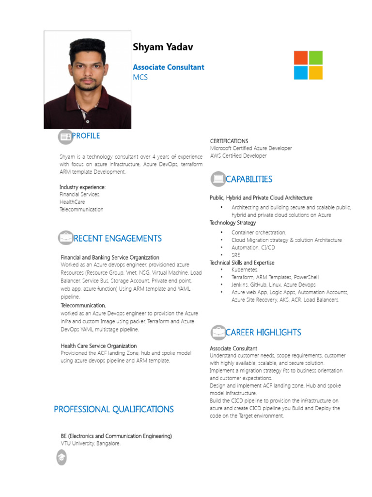 Shyam Resume | Download Free PDF | Microsoft Azure | Cloud Computing