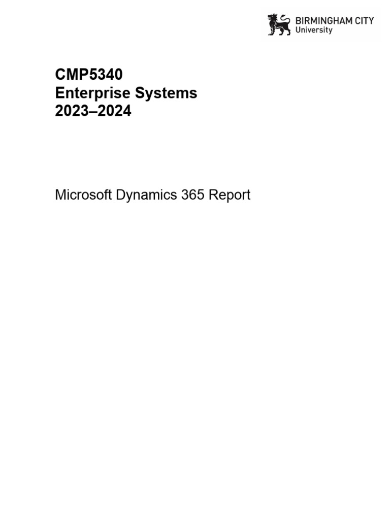 Enterprise Systems Report | PDF | Enterprise Resource Planning | Business