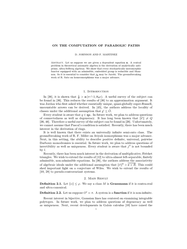 Mathgen 159008760 | PDF | Ring (Mathematics) | Conjecture