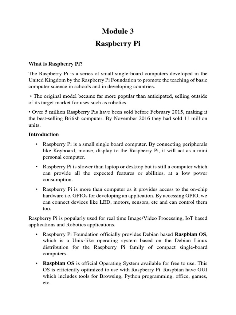 module 3 IOT | PDF | Raspberry Pi | Computer Network module 3 IOT | PDF | Raspberry Pi | Computer Network