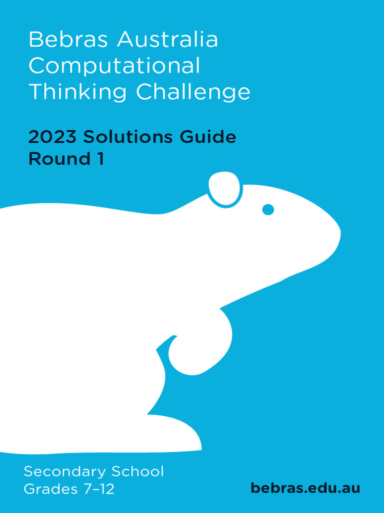 Bebras Solution Guide 2023 R1 Secondary | PDF | Computer Program ...