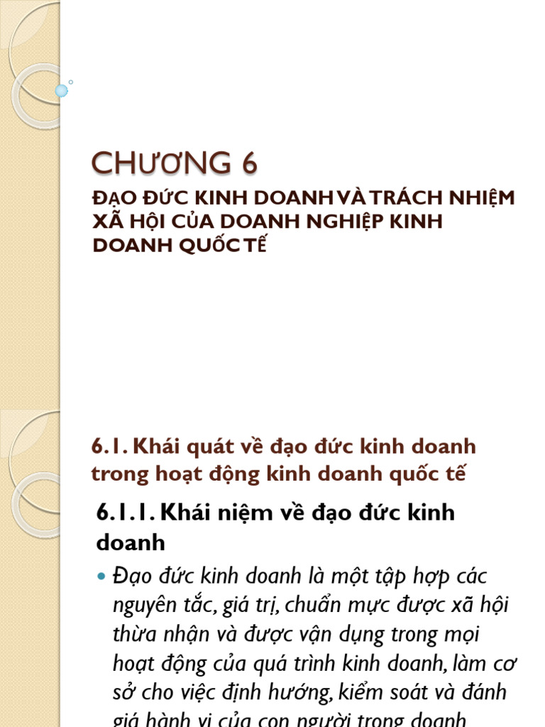 KDQT Slide ch6 Cho SV | PDF
