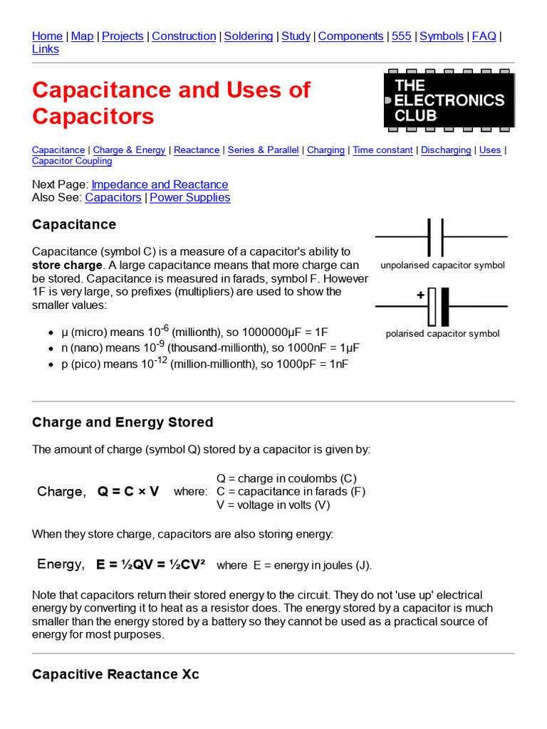 Capacitance and Uses of Capacitors | PDF | Capacitor | Electrical Network