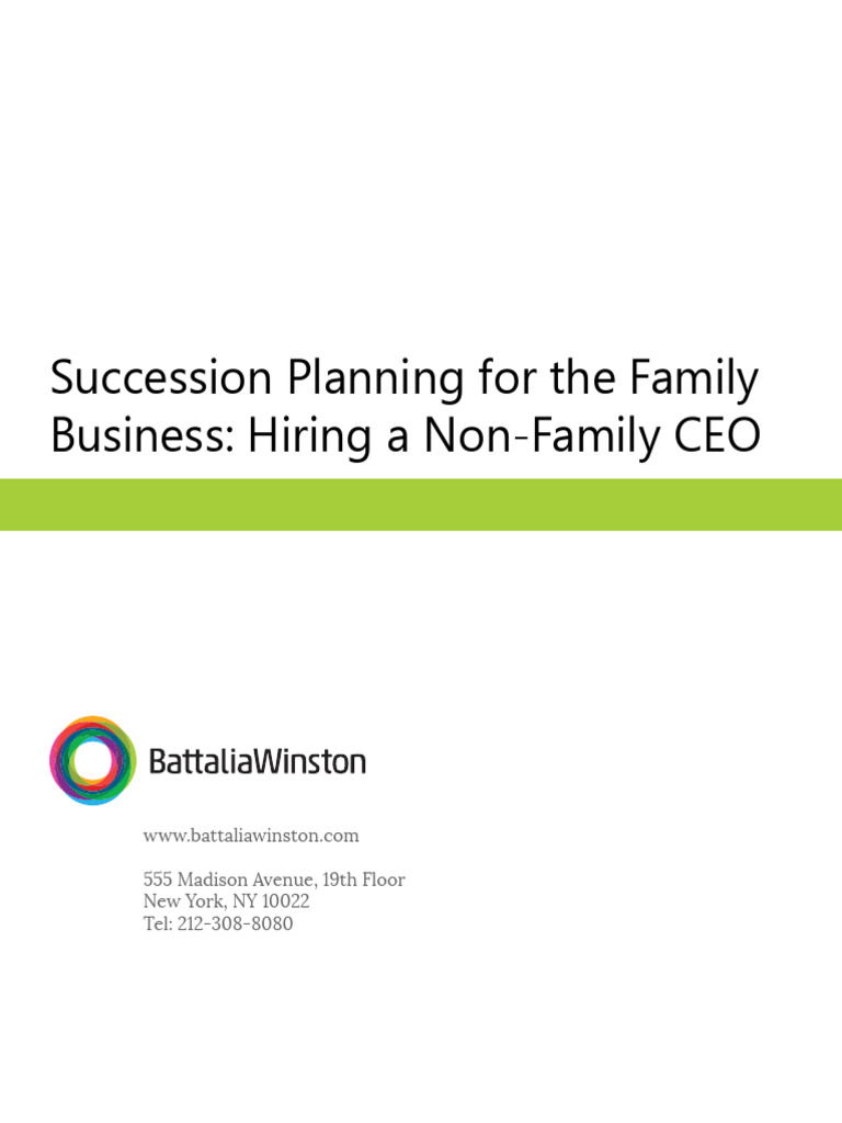 Family Business Succession Planning For Family Business Pdf
