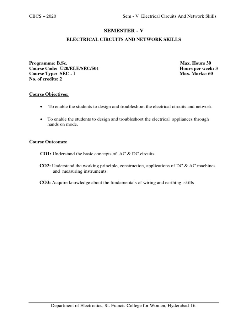 9.electrical - Circuits - and - Network - Skills - Sec | PDF | Electrical Network | Direct Current