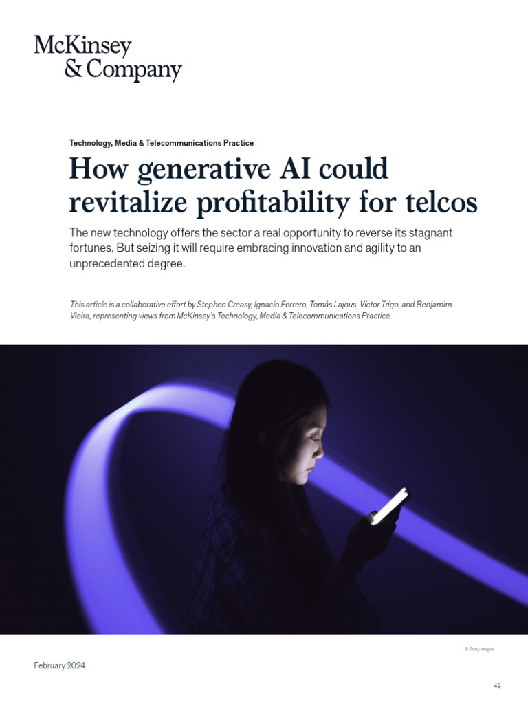 How Generative Ai Could Revitalize Profitability For Telcos | PDF | Artificial Intelligence ...