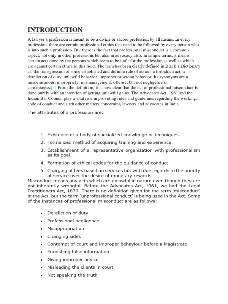 Professional Misconduct 57 | PDF | Advocate | Professional Ethics