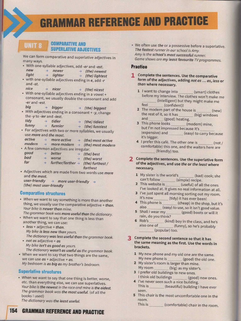 8 Grammar, Comparatives and Superlatives | PDF