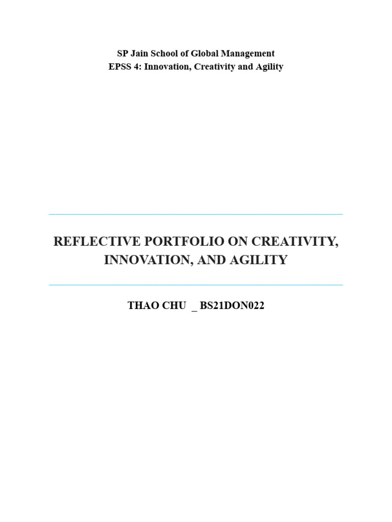 Reflective Portfolio | PDF | Creativity | Data Science