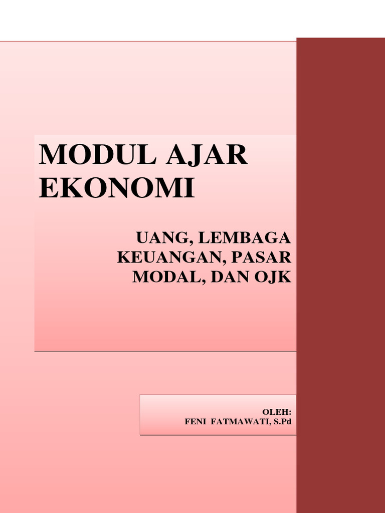 Modul Fase e Uang, Lembaga Keuangan, Pasar Modal Dan Ojk | PDF
