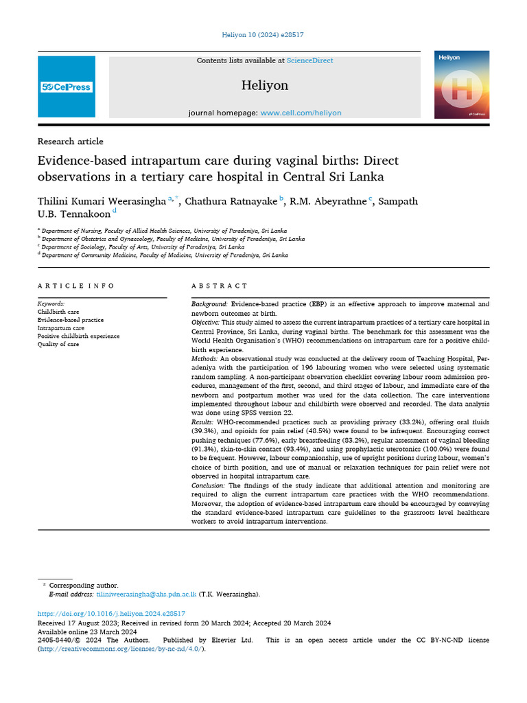 Intrapartum Care | PDF | Childbirth | Maternal Death