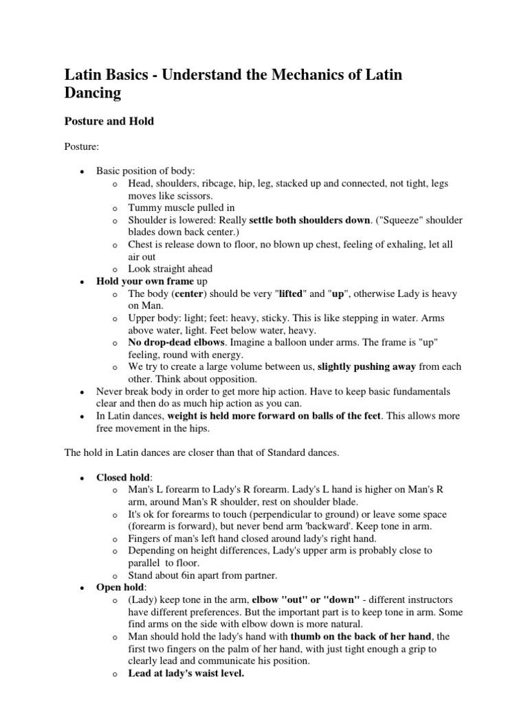 Latin Dance Technique | PDF | Foot | Musculoskeletal System