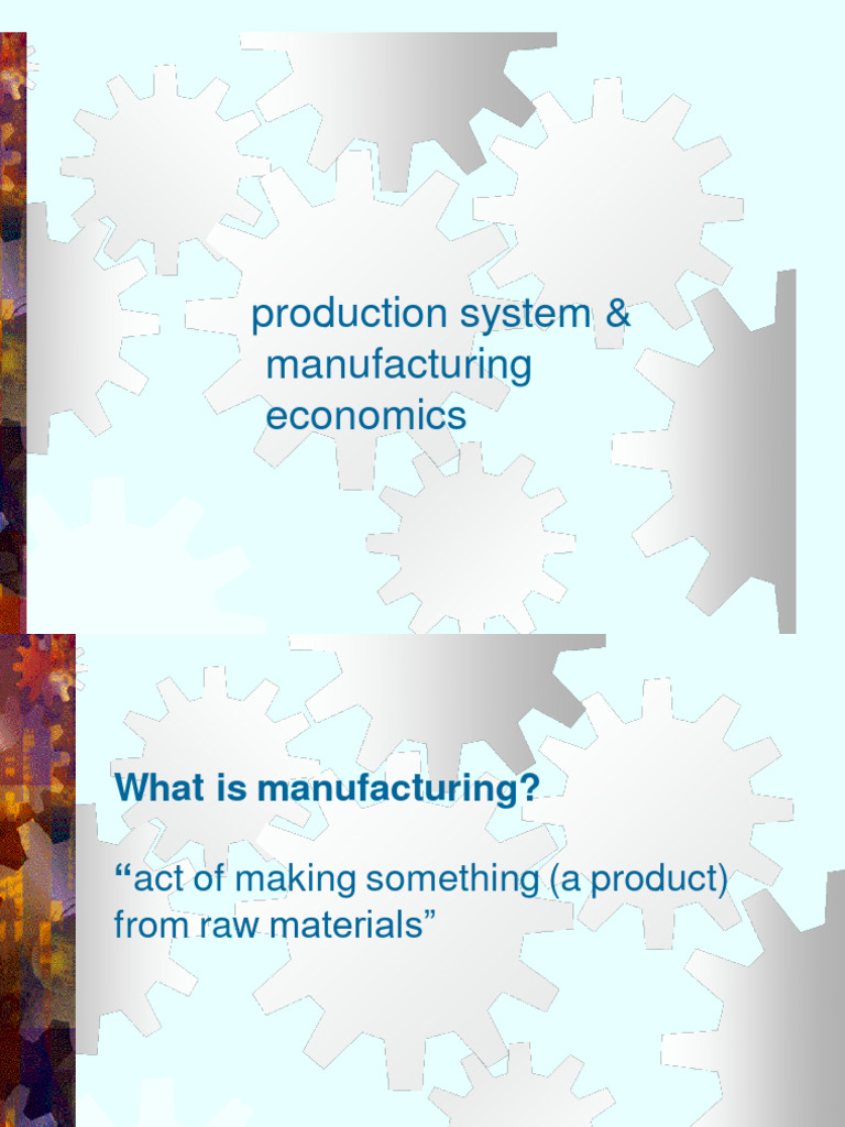 Manufacturing Systems Overview | PDF | Mass Production | Cost