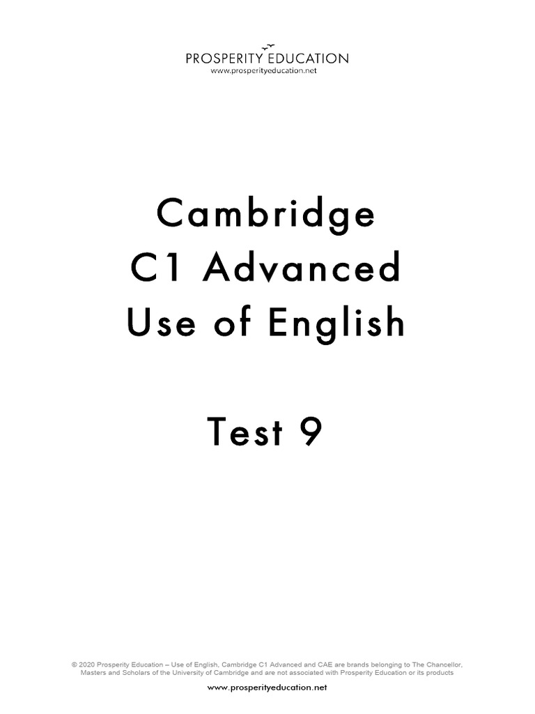 C1 Use of English Test 19 | PDF