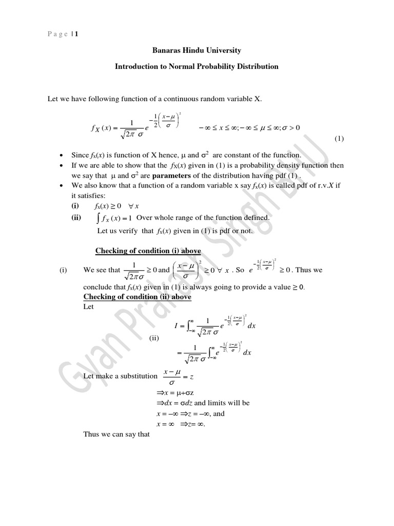Normal Distribution | PDF | Mode (Statistics) | Probability Density Function