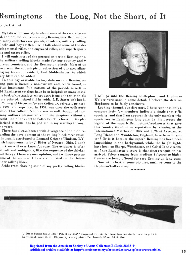 1978 B38 Remingtons The Long Not The Short of It | PDF | Rifle ...