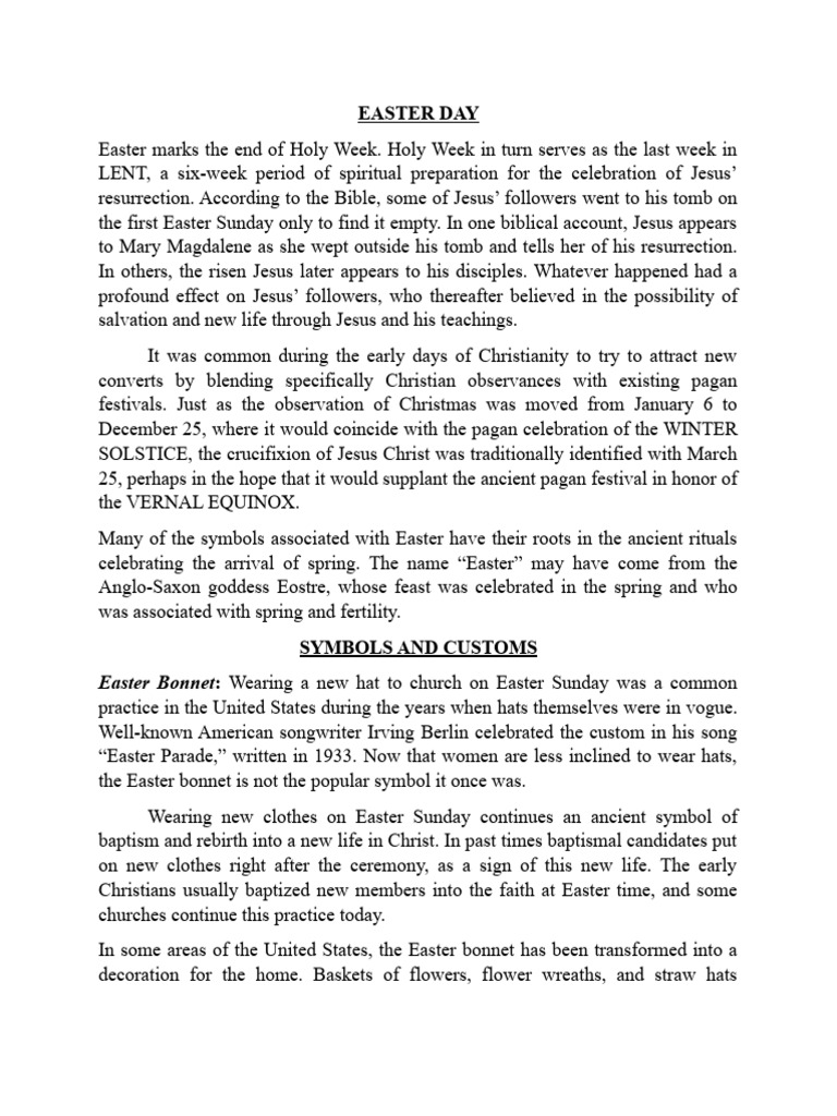 Easter Day | PDF | Easter | Easter Egg