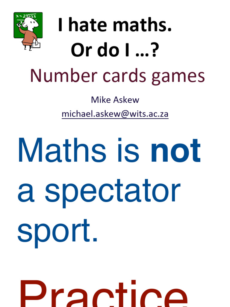 2WITS 017-05-03 - I Hate Maths - Final | PDF | Games Of Chance | Board ...
