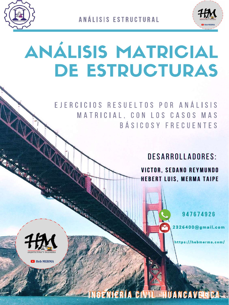 MANUAL DE EJERCICIOS ANÁLISIS MATRICIAL Heb MERMA 1 | PDF