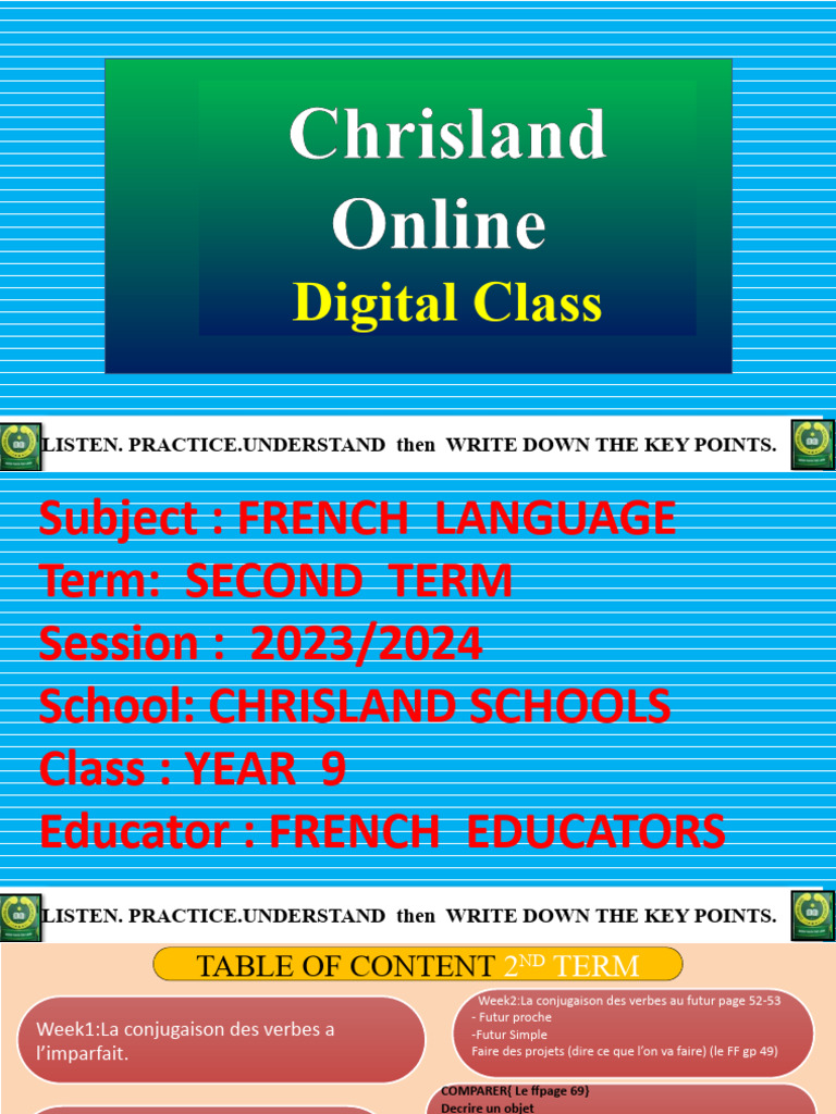 French Language Curriculum Overview | PDF | French Conjugation ...