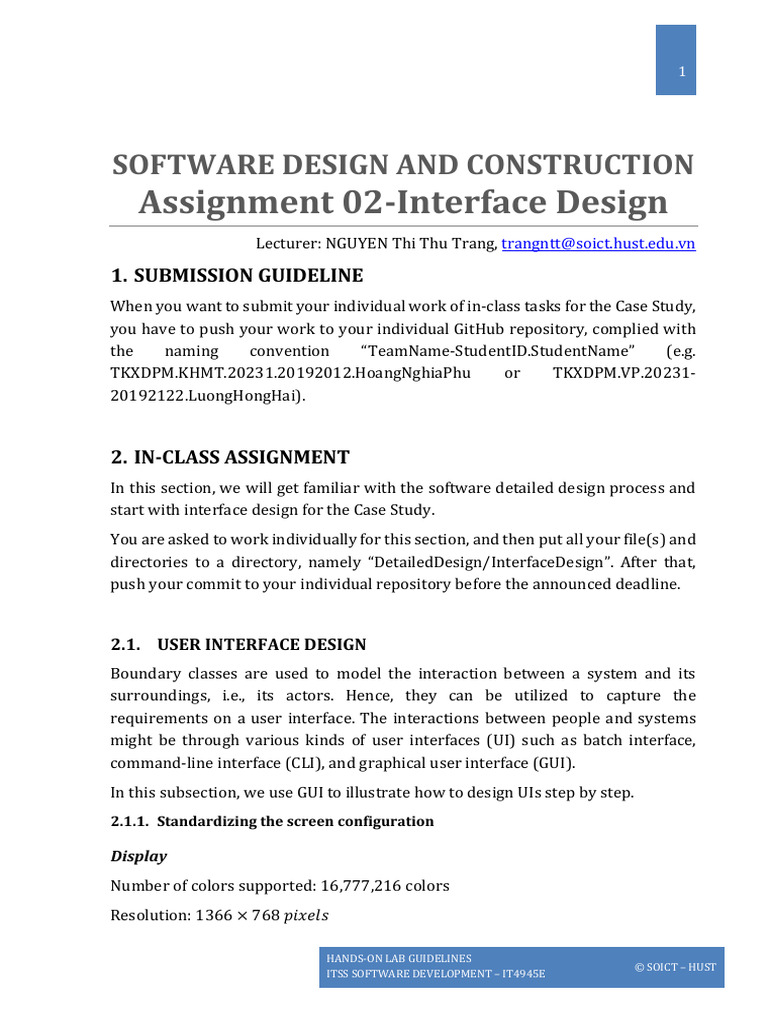 Assignment02 InterfaceDesign | PDF | Graphical User Interfaces | User Interface