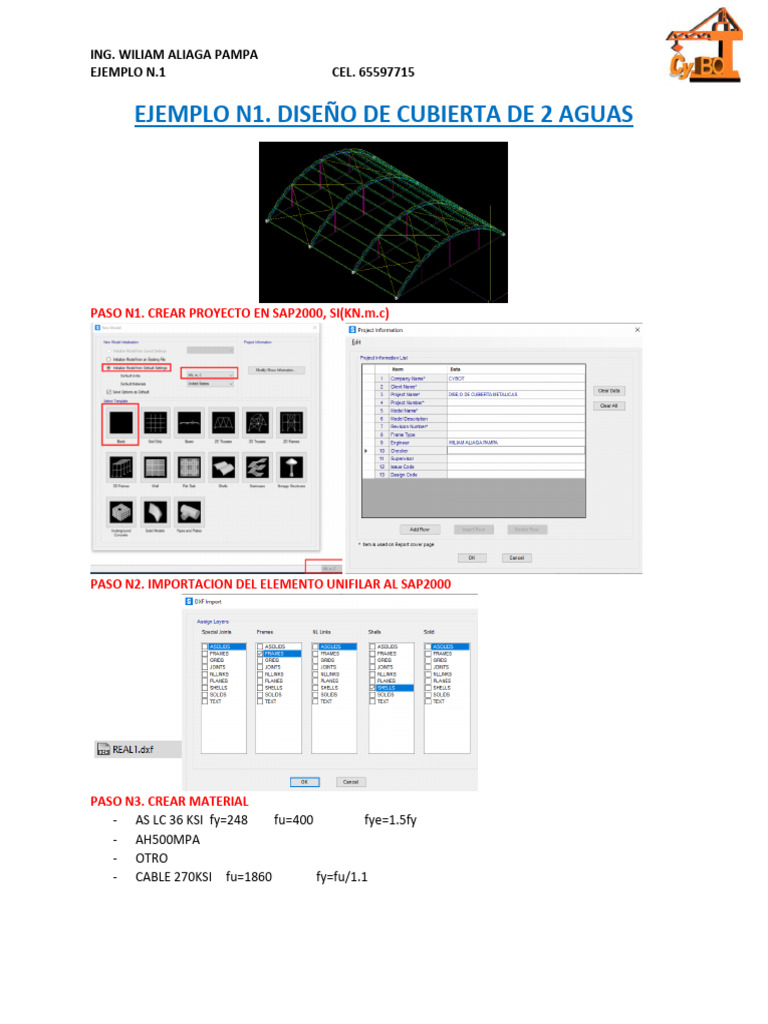 Ejemplo N 2 Sap2000 | PDF | Ingeniería estructural | Ingeniero civil
