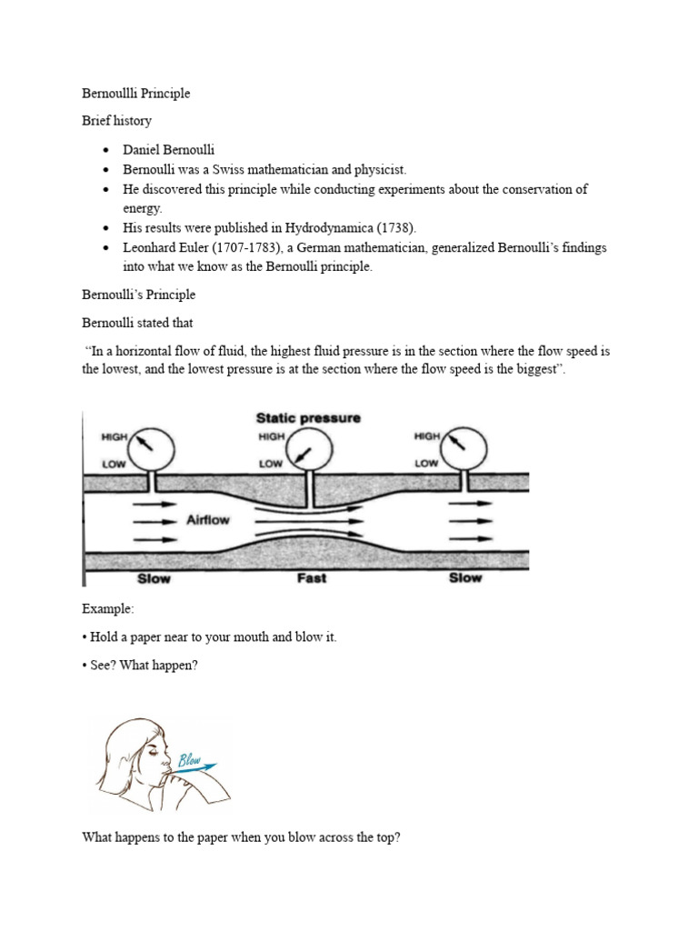 Understanding Bernoulli's Principle Explained | PDF