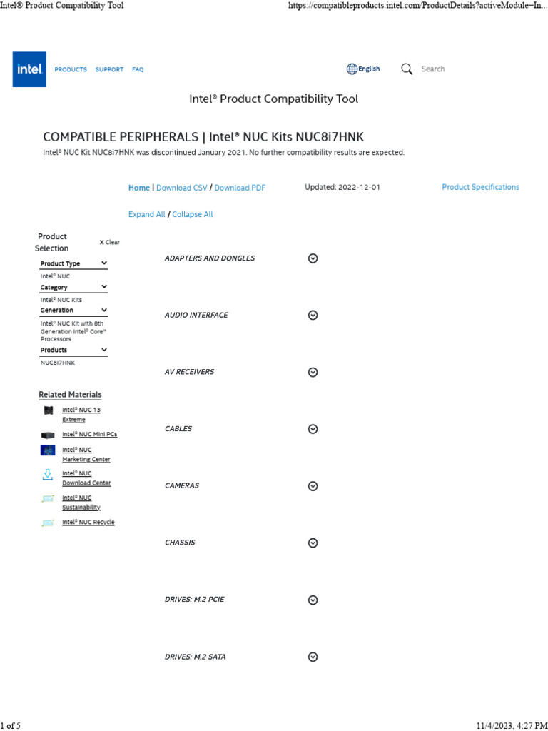 Intel® Product Compatibility Tool | PDF | Usb | Computer Science