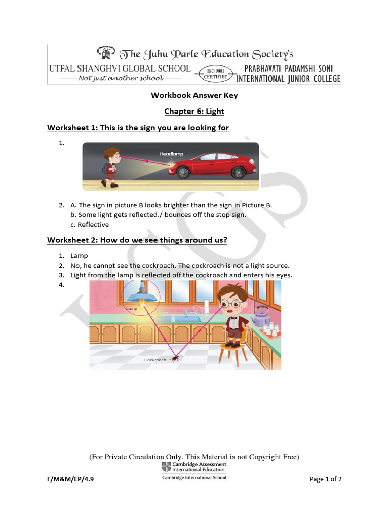 Chapter 6 Workbook Answer Key | PDF | Home & Garden