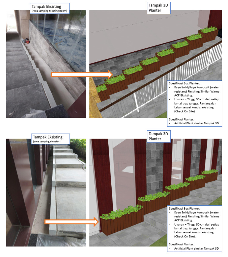 Spesifikasi Planter di Tangga Hotel | PDF