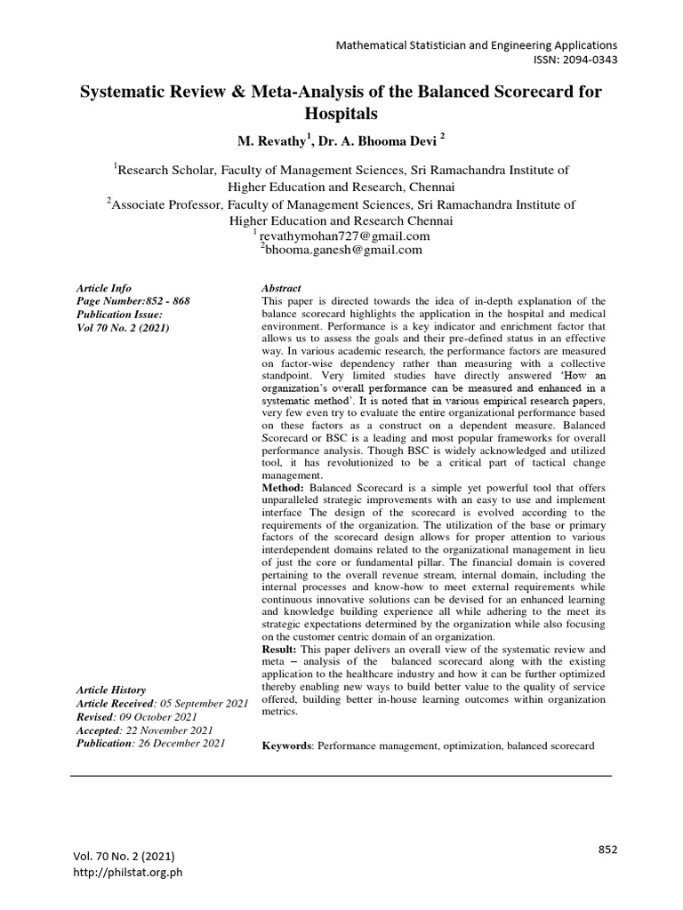 2071-Article Text-3665-1-10-20230316 | PDF | Systematic Review | Performance Indicator