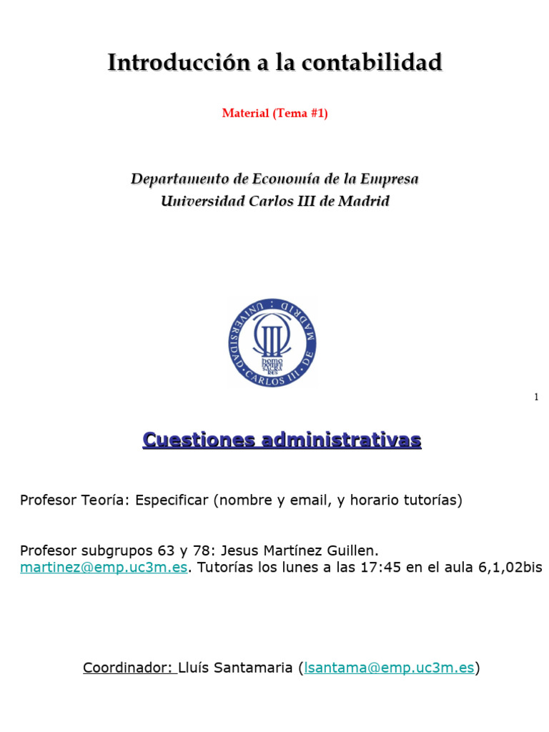 T1 Contabilidad Uc3m Ade | PDF | normas internacionales de INFORMACION FINANCIERA | Contabilidad