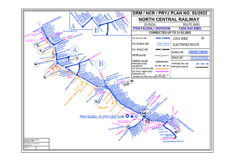 NCR PRYJ Division Map 2022 | PDF | Rail Transport | Rail Infrastructure
