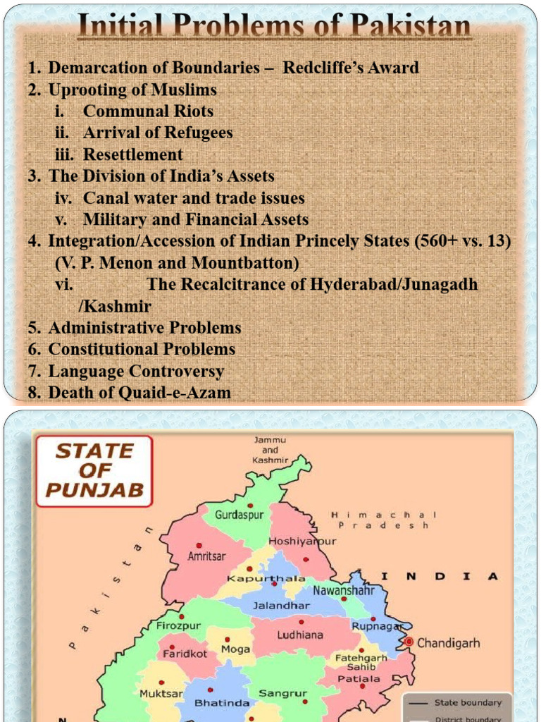 Lecture 7 - Early Problems and Constitutional Development | PDF | Muhammad Ali Jinnah | Government