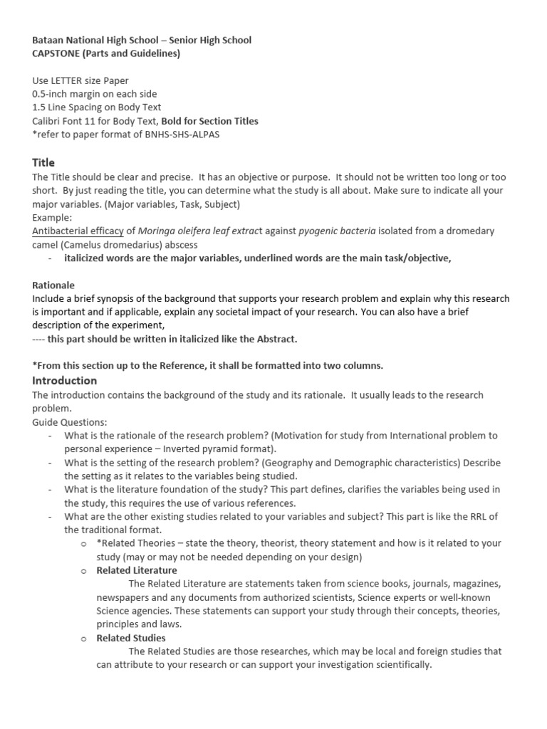 CAPSTONE-Guide-2020-2021 | PDF | Methodology | Hypothesis