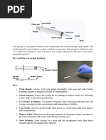 Parts of Syringe | PDF | Syringe | Injection (Medicine)