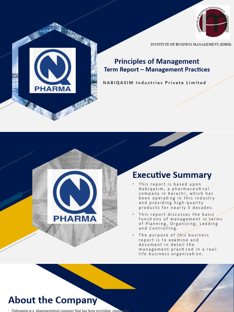 Principles of Management: Term Report - Management Practices | PDF ...