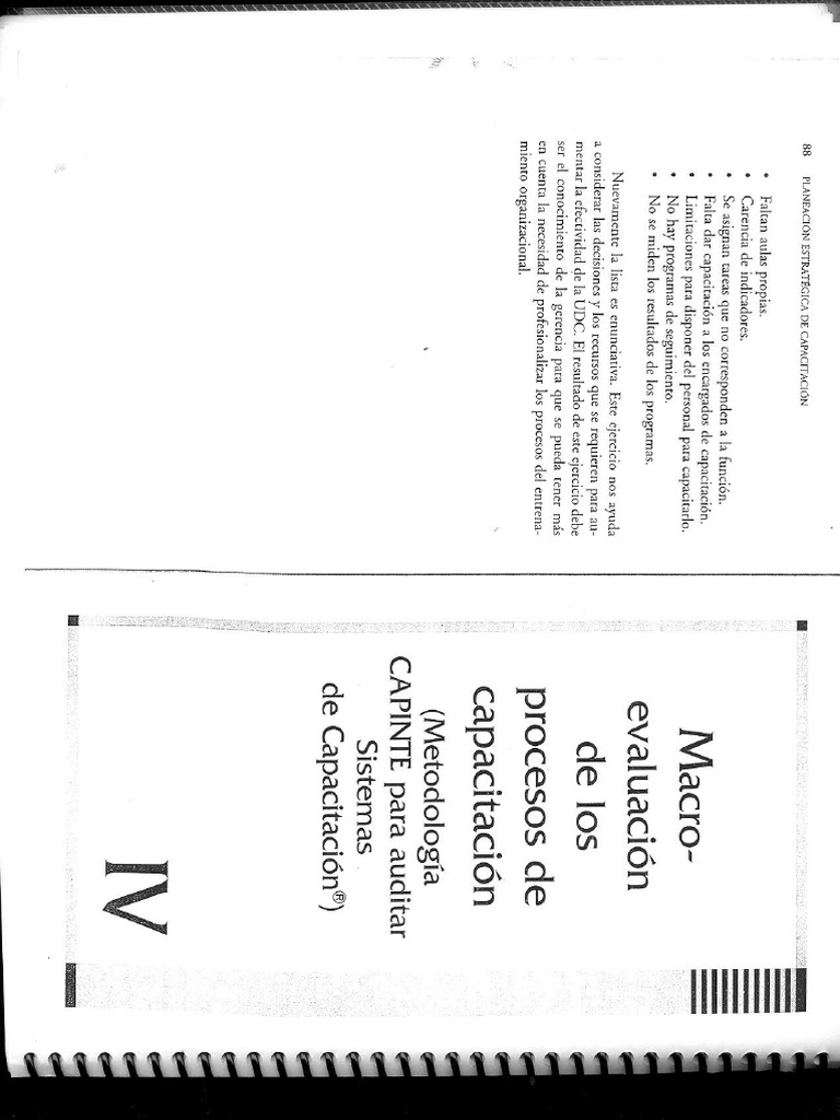 CAPITULO IV Macro Evaluaci+ N de Los Procesos de Capacitación | PDF