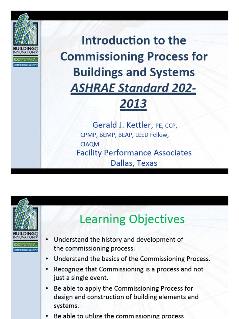 Ashrae-202-2013Cx Process ForBuilding & System | PDF | Engineering
