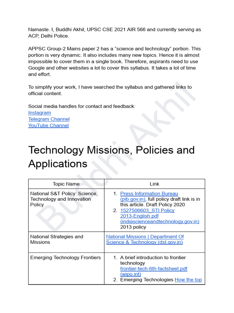 APPSC Group-2 S&T Standard Resources 1.0 | PDF