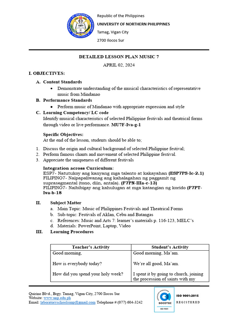 DETAILED LESSON PLAN 4th Quarter | PDF | Cebu | Learning