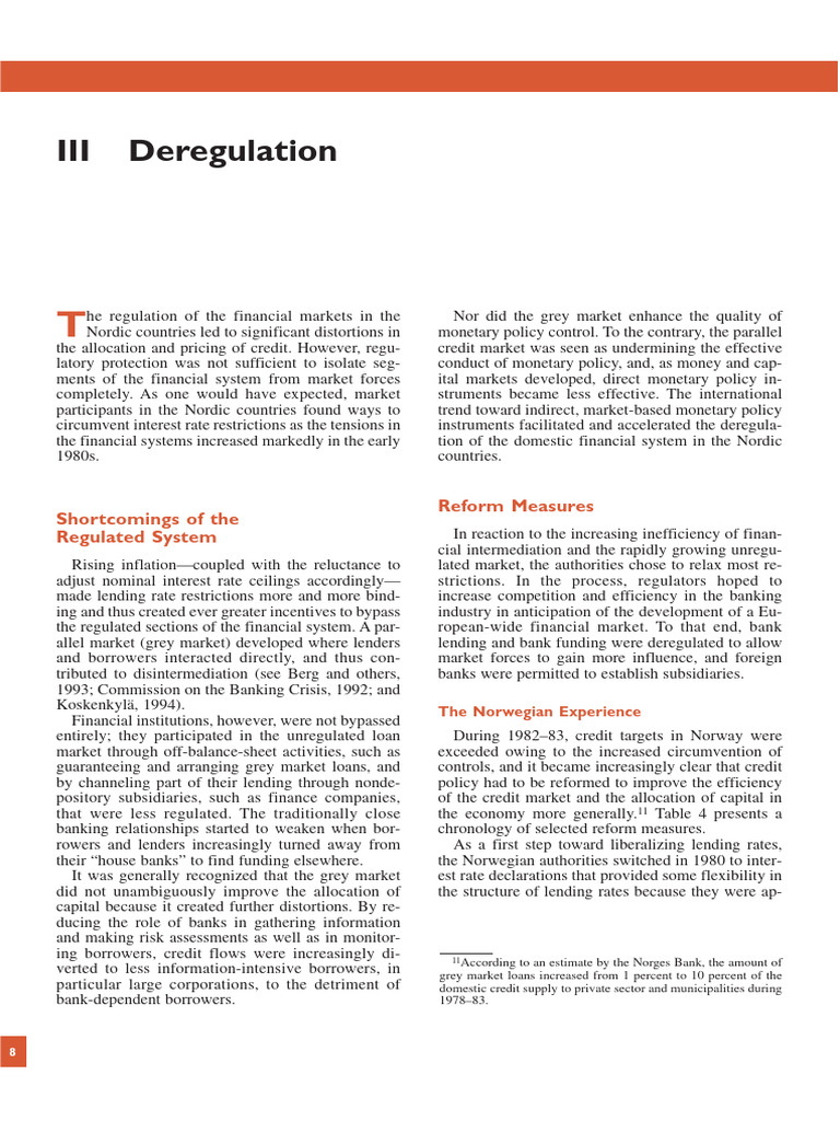 Nordic Financial Market Deregulation Insights | PDF | Banks | Interest ...