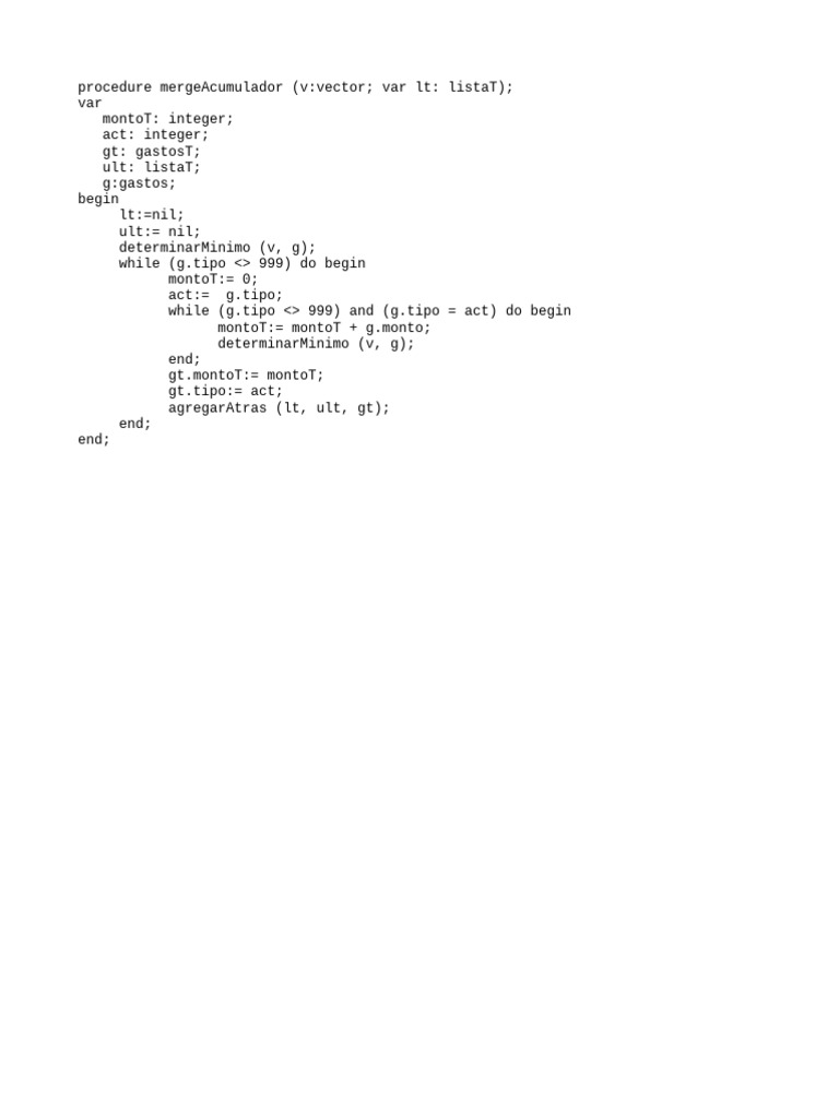 Pascal List Merging Procedure | PDF | Teaching Methods & Materials | Computers
